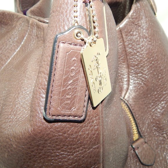 Coach | Bags | Coach Madison Phoebe Leather Shoulder Bag Midnight ...